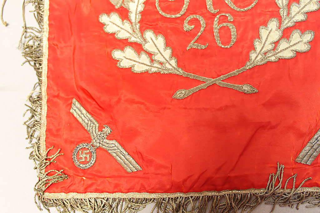 WW2 German Army 26th Regt Trumpet Banner . SP125 - Time Traveler Militaria