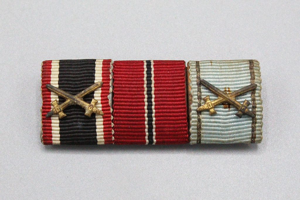 WW2 German 3 Place Ribbon Bar . GO4787 - Time Traveler Militaria