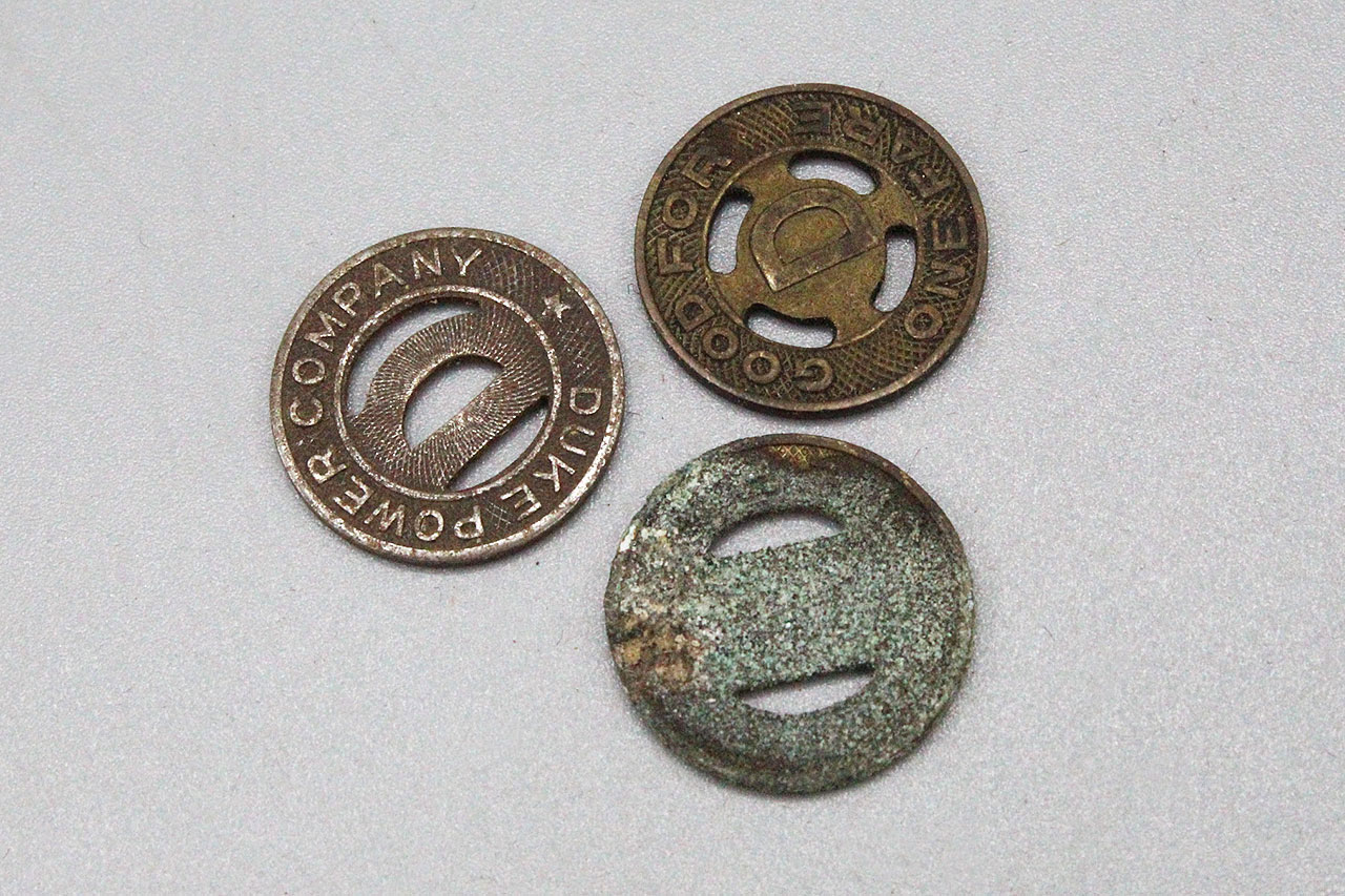 NC Duke Power Company Transportation Tokens . FLU2047 - Time Traveler ...