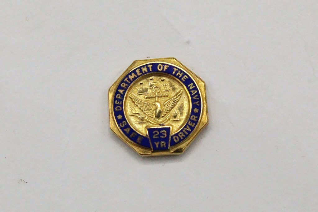 US Dept of Navy 23yr Safe Driver lapel pin . FLU2078 - Time Traveler ...