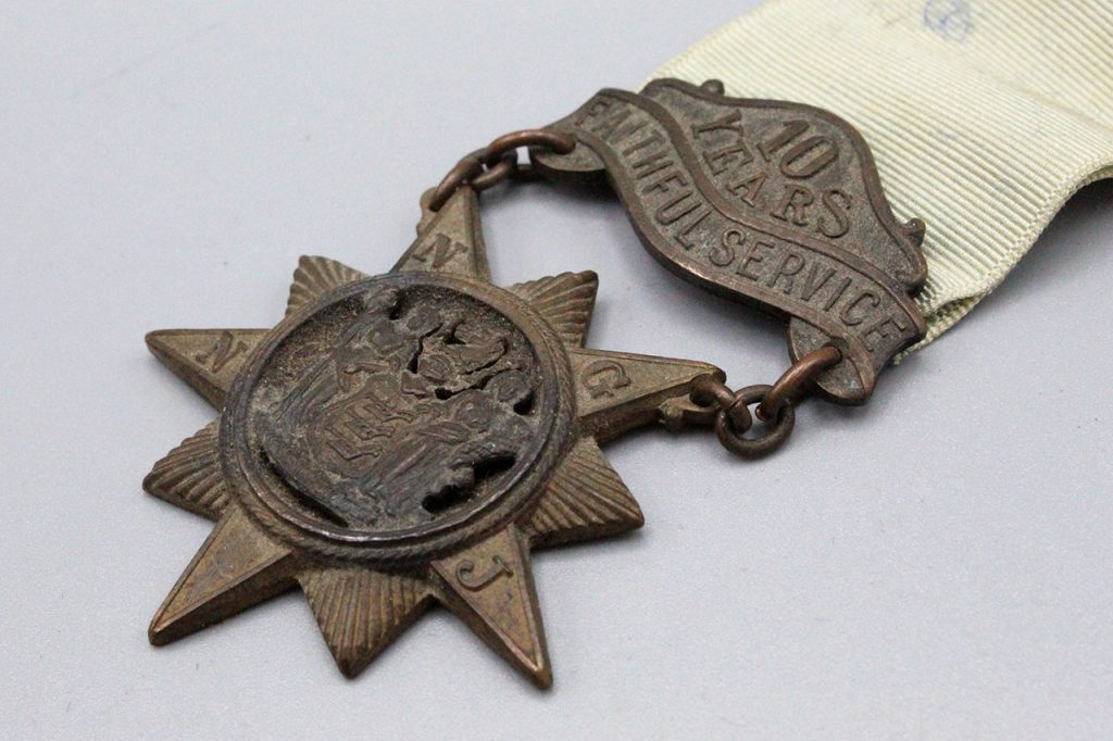 US NJ National Guard 10yr Faithful Service Medal . YMU4491 - Time ...