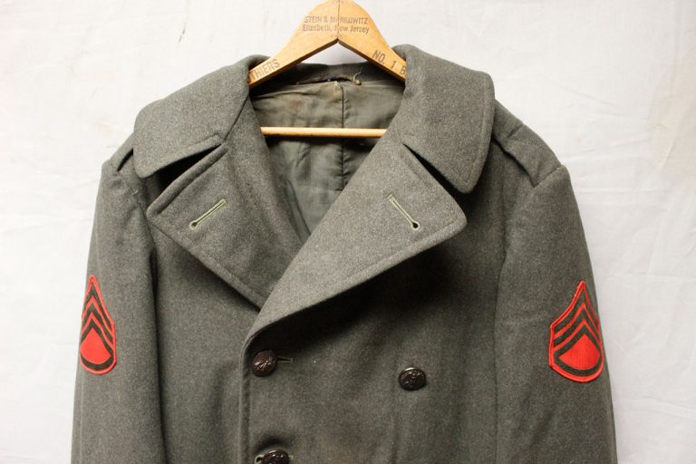 USMC WW2 Wool Winter Overcoat 3 2-L . UA898 - Time Traveler Militaria