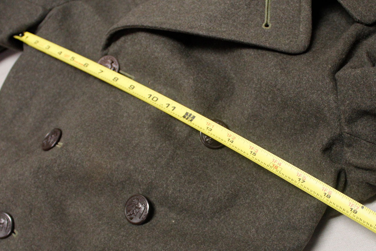 USMC WW2 Wool Winter Overcoat 3 2-L . UA898 - Time Traveler Militaria