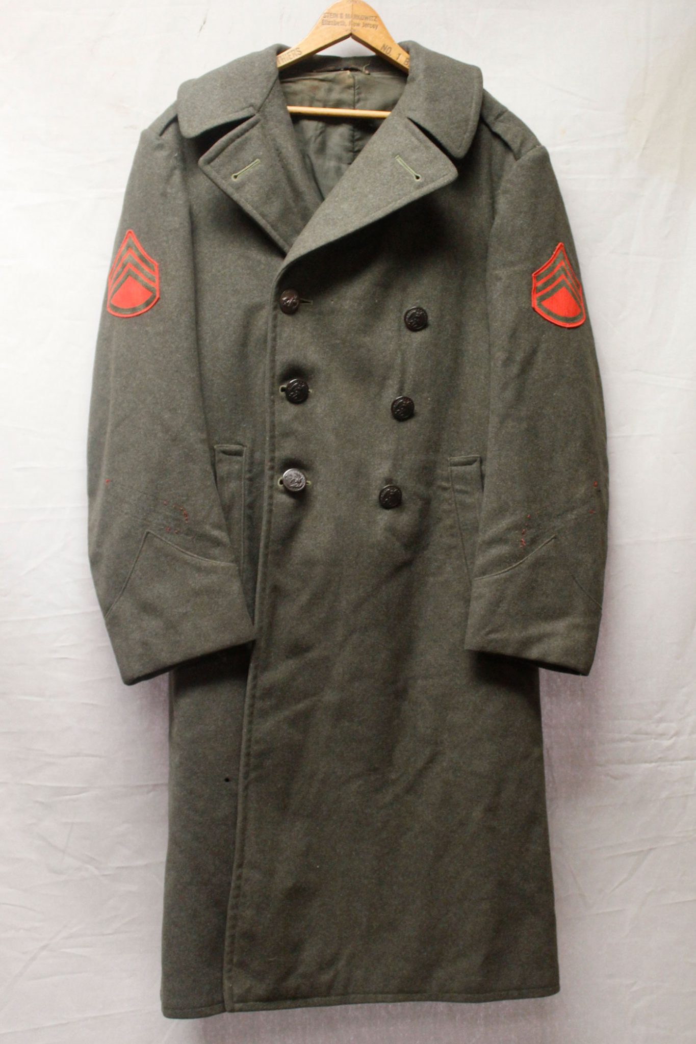 USMC WW2 Wool Winter Overcoat 3 2-L . UA898 - Time Traveler Militaria