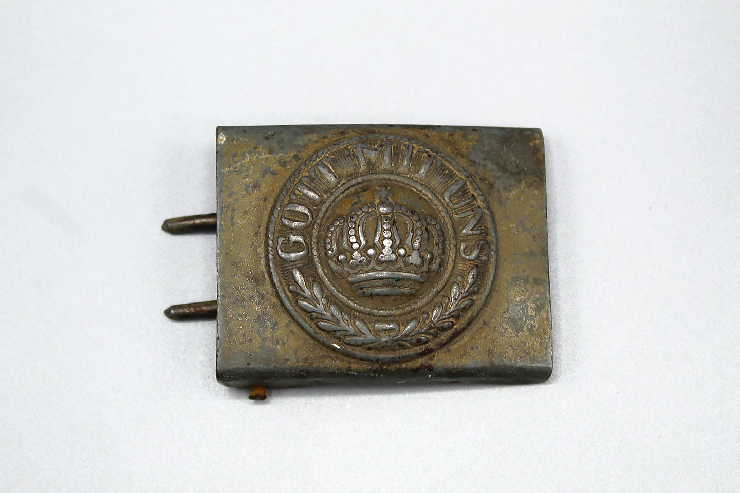 Imperial German WW1 Prussian EM buckle . BMM633b - Time Traveler Militaria