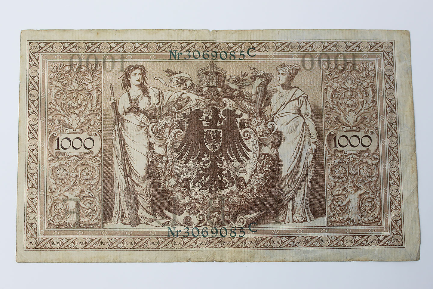 Imperial German 1000 Mark Reichsbanknote 1910 . COINPM4 - Time Traveler ...
