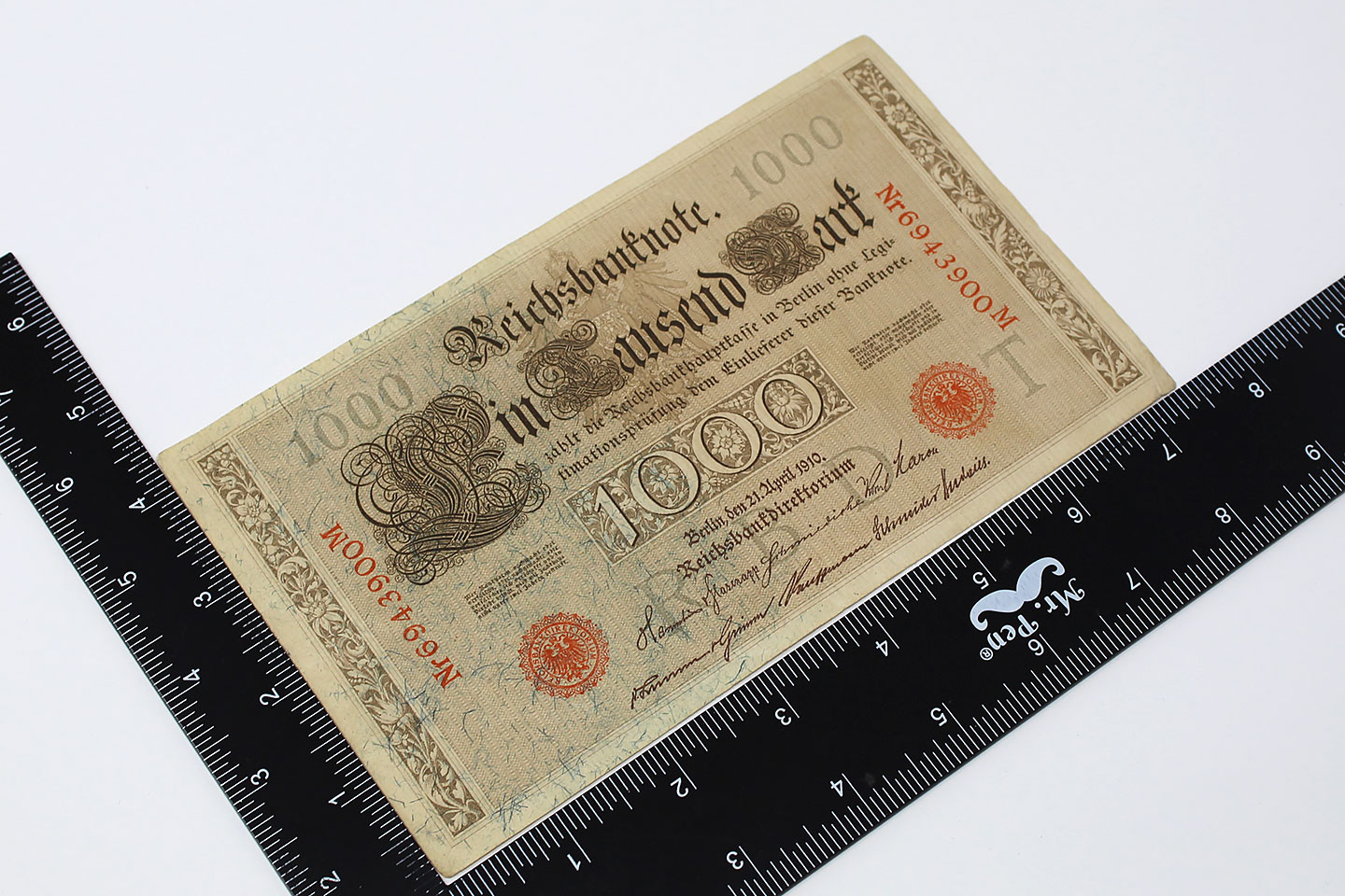 Imperial German 1000 Mark Reichsbanknote 1910 . COINPM7 - Time Traveler ...