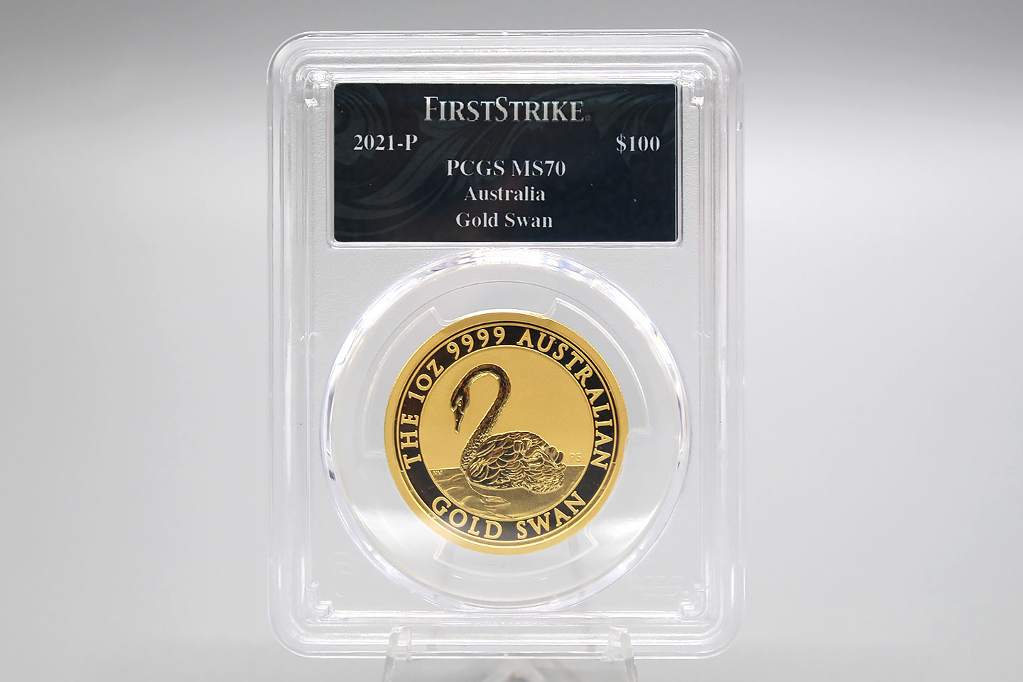 2021 Australia 1 oz Gold Swan MS-70 PCGS (FS, Swan Label) . GAS130 ...
