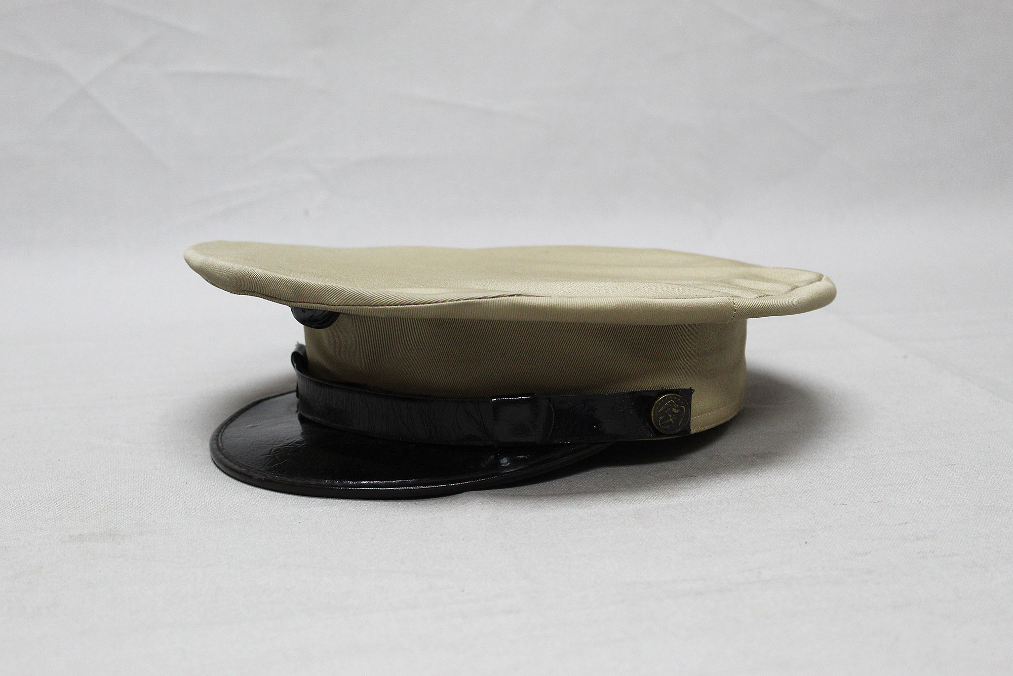 USMC Enlisted Khaki Visor Cap - WW2 Era . HU1070 - Time Traveler Militaria