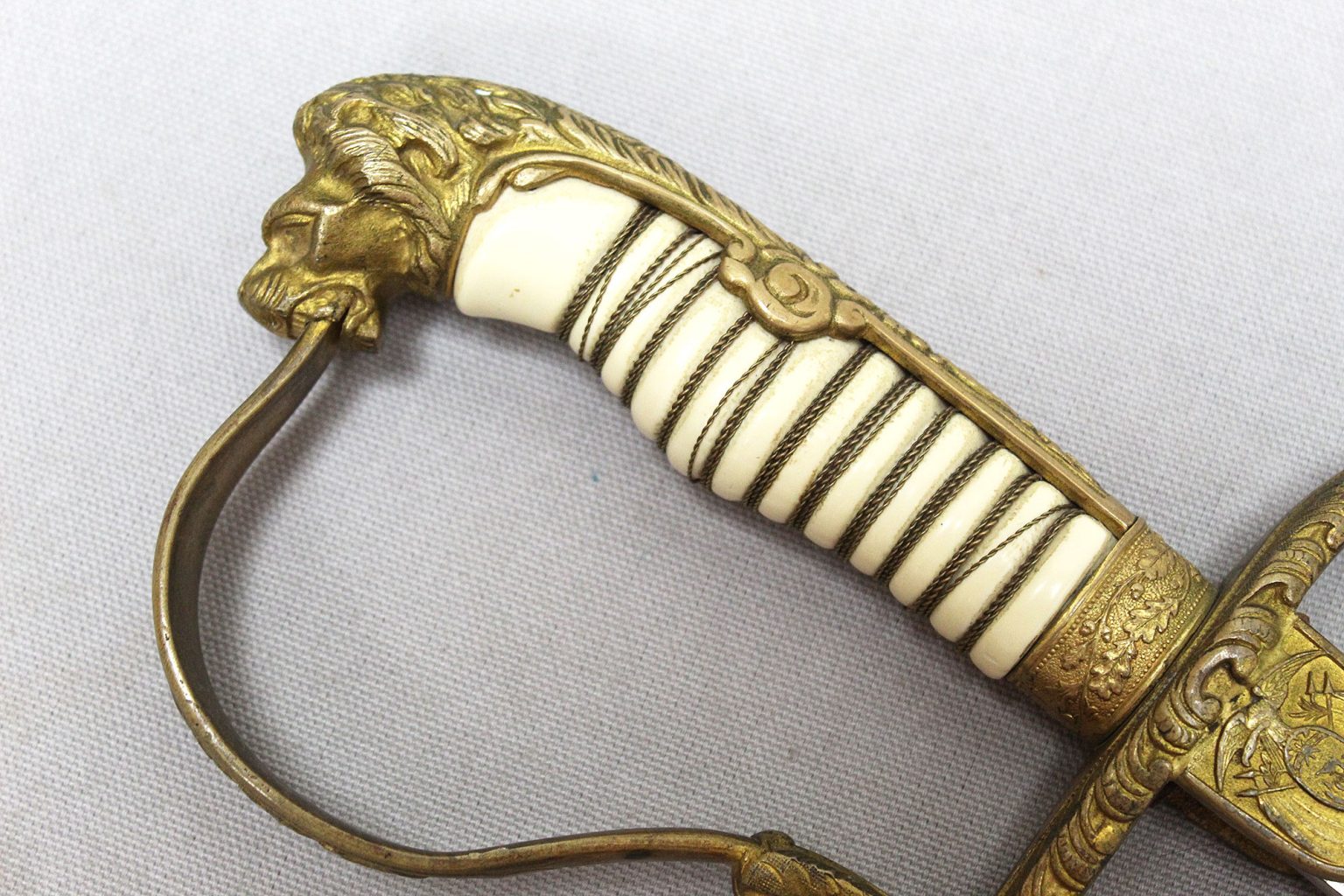 WW2 Italian Lion Head Artillery Officer Sword - EF Horster . SG169 ...