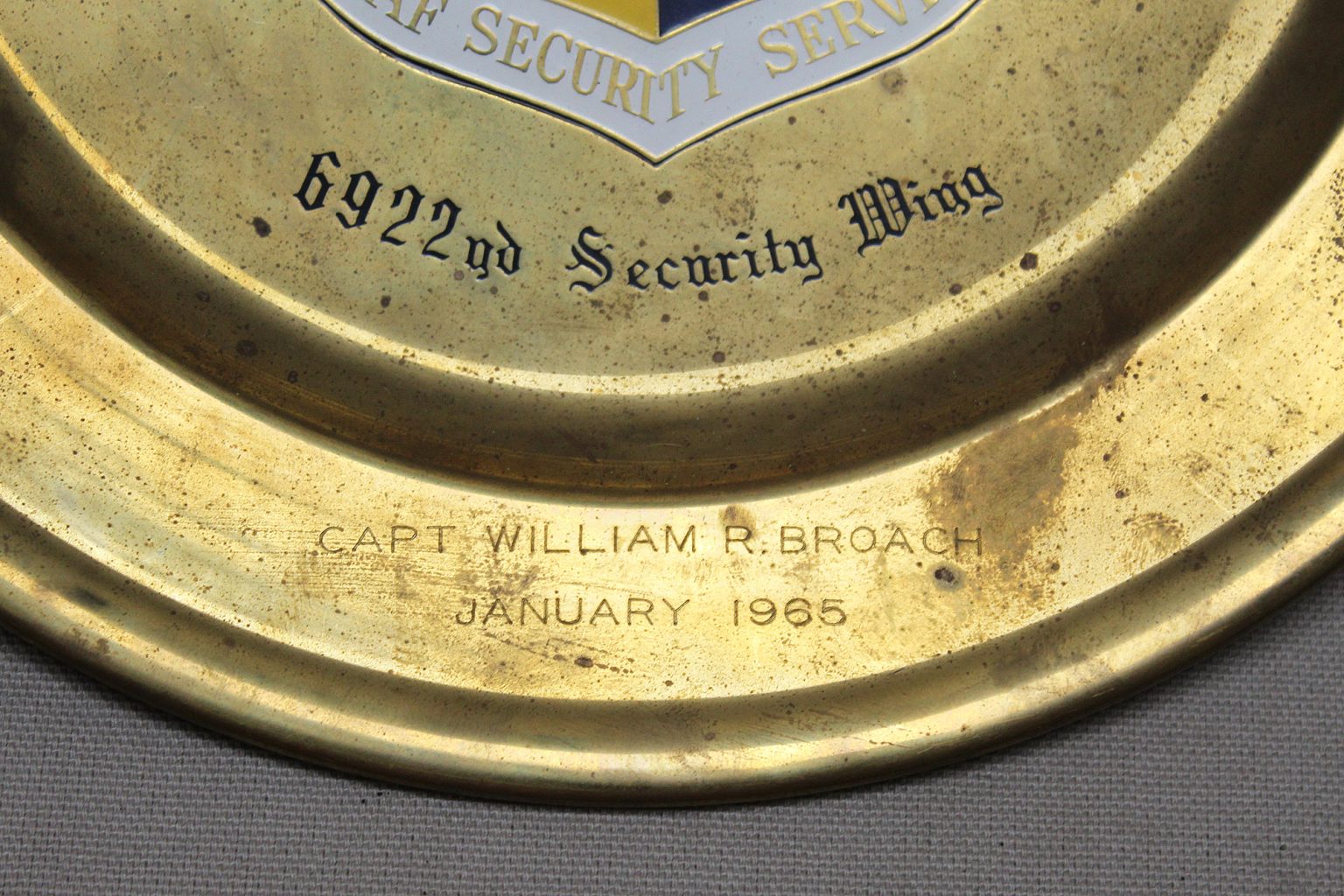 US 6922nd Security Wing Presentation Plate 1965 . FLU3278 - Time ...
