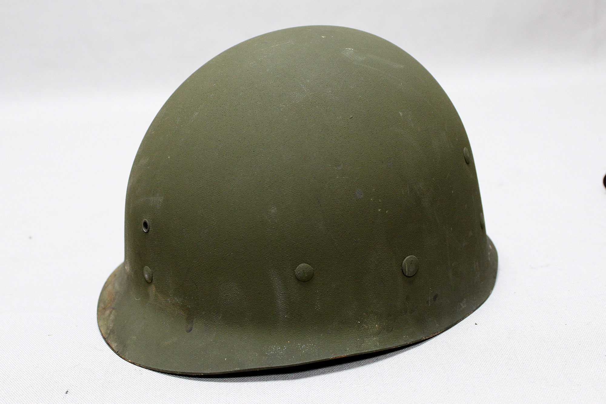 WW2 US Fixed Bale Blue Overpaint Combat Helmet . HU1078 - Time Traveler ...