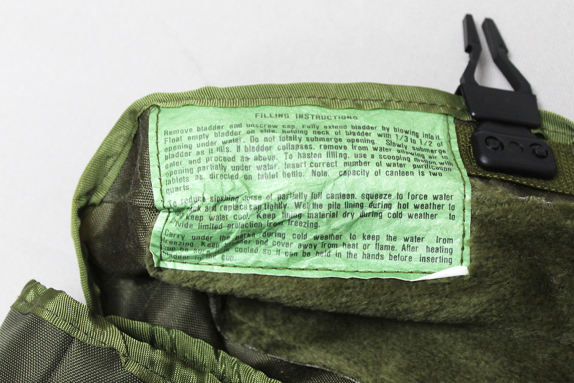 US Army Green Plastic Canteen 2 Quart w/Cover . FLU3416 - Time Traveler ...