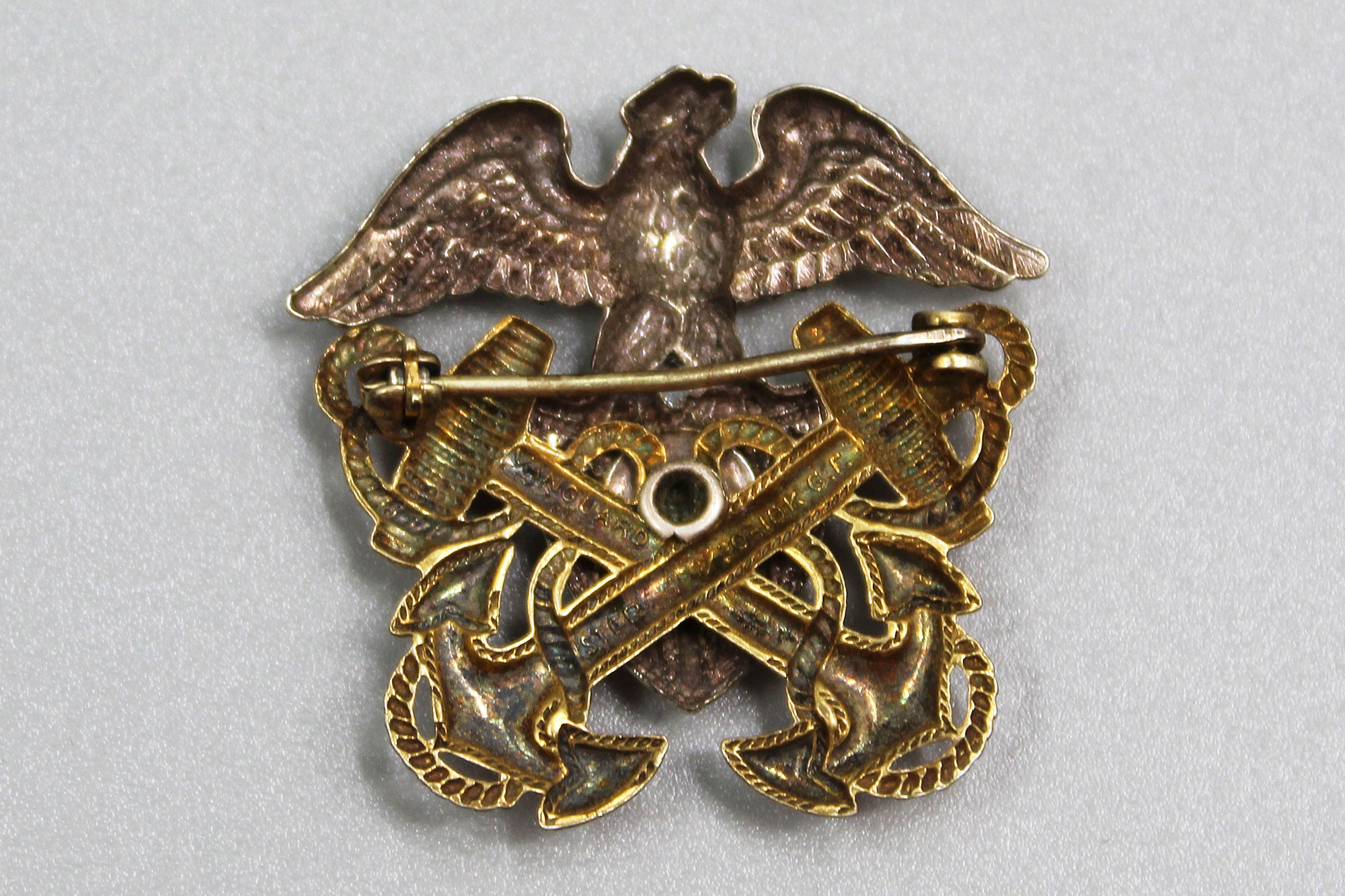 USN Officer Small Pin - Vanguard Sterling 1/20th 10K GF . FLU3436 ...