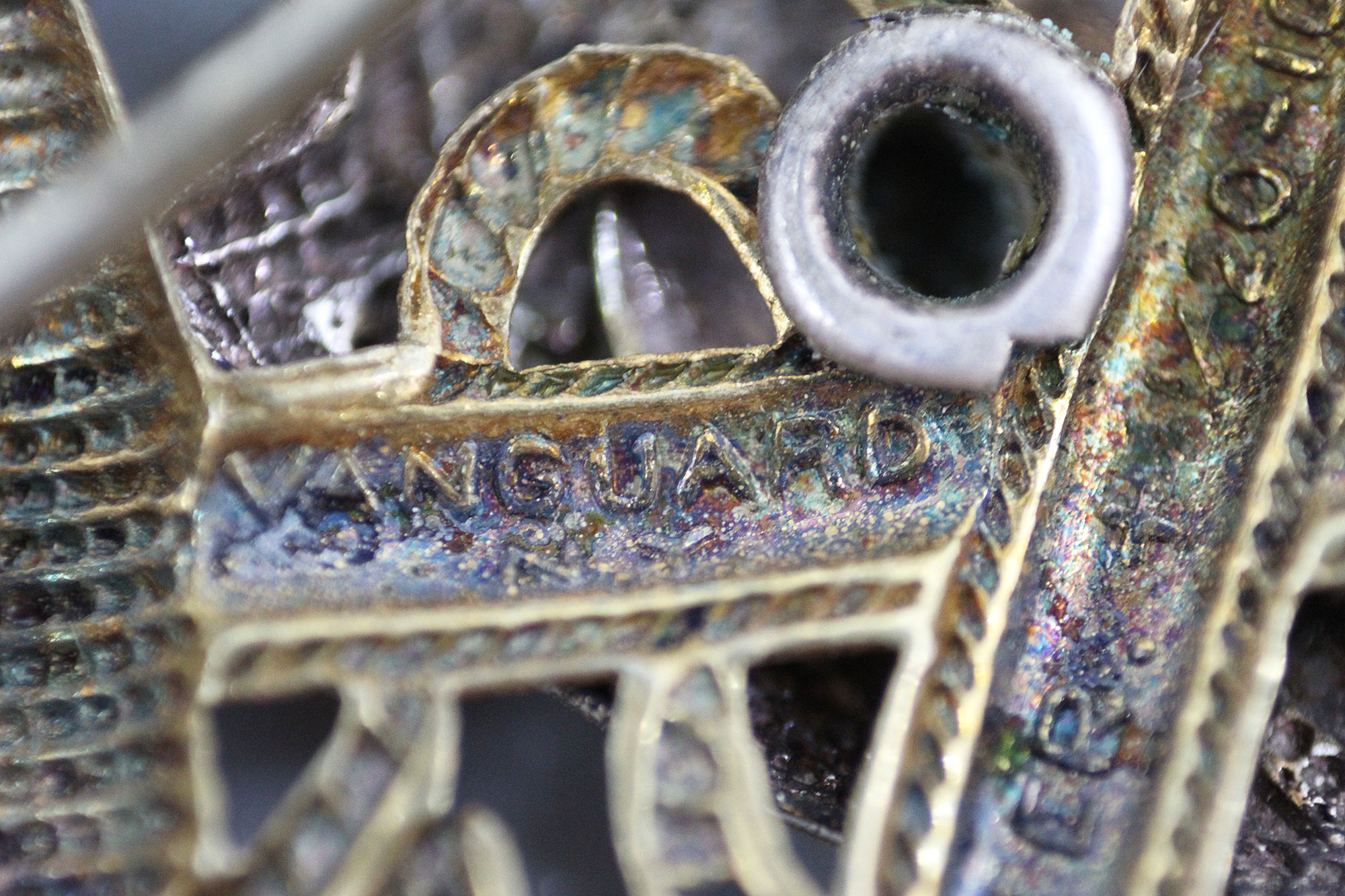 USN Officer Small Pin - Vanguard Sterling 1/20th 10K GF . FLU3436 ...