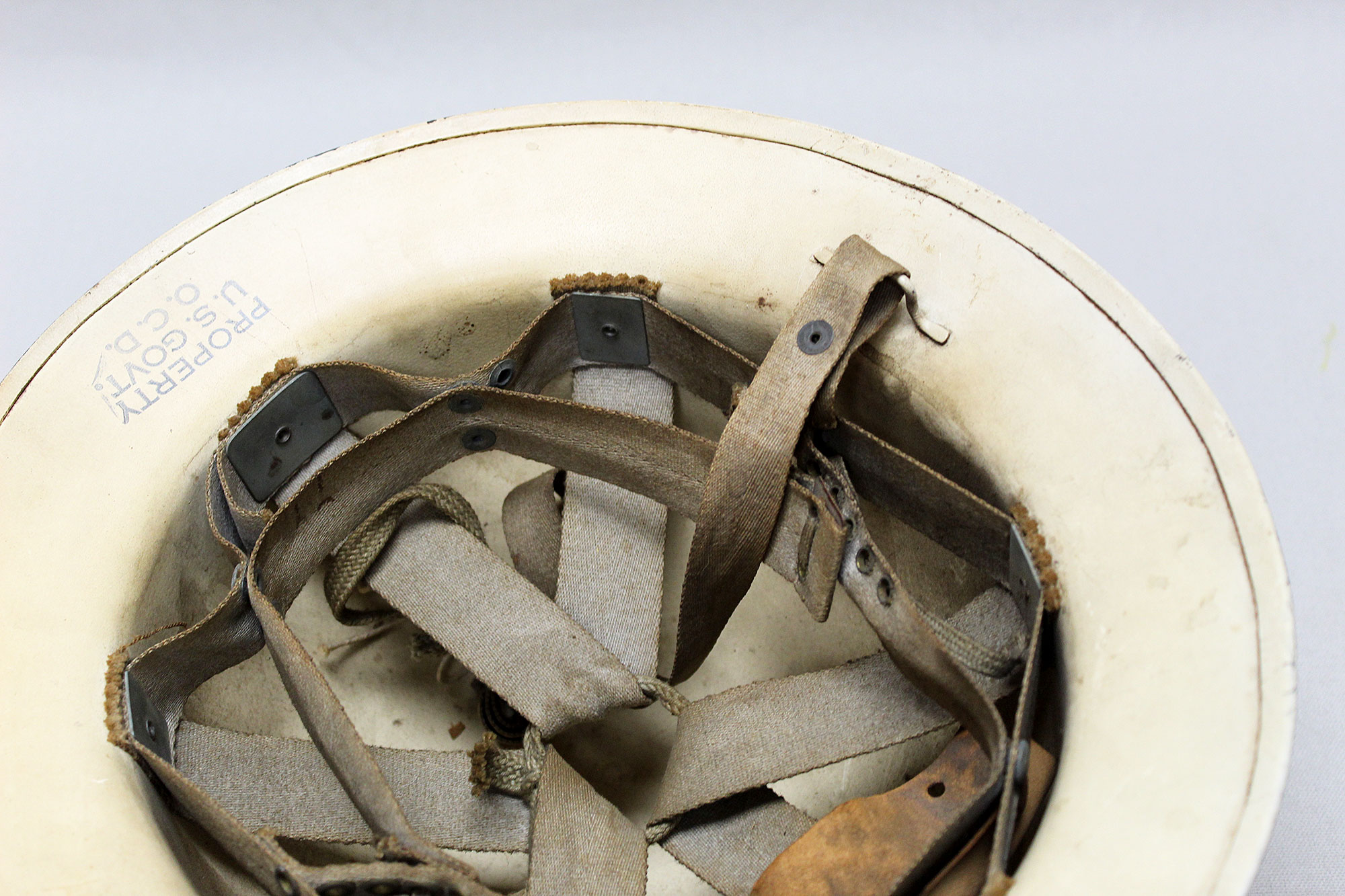 US WW2 Civil Defense Helmet Air Raid Warden . HU1083 - Time Traveler ...