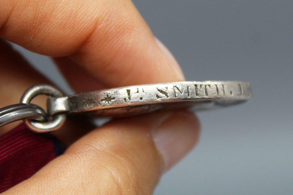 British Waterloo Medal - 40th Foot Rgt (Repaired Suspension) . BM491 ...