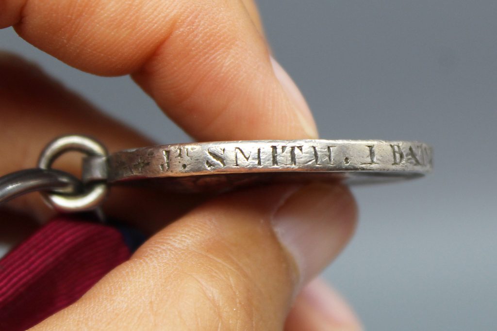 British Waterloo Medal - 40th Foot Rgt (Repaired Suspension) . BM491 ...