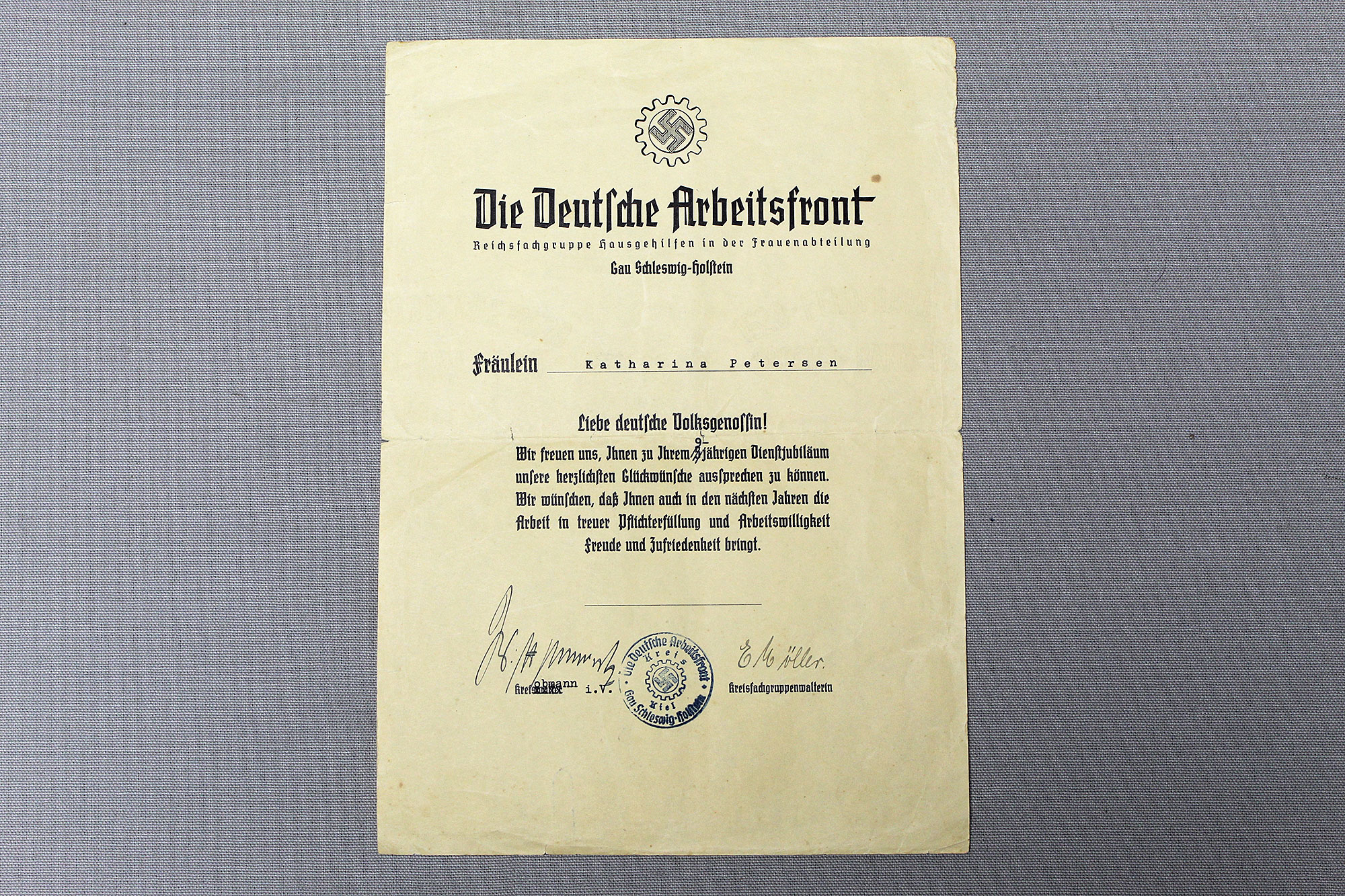 WW2 German DAF Document . GD898 - Time Traveler Militaria