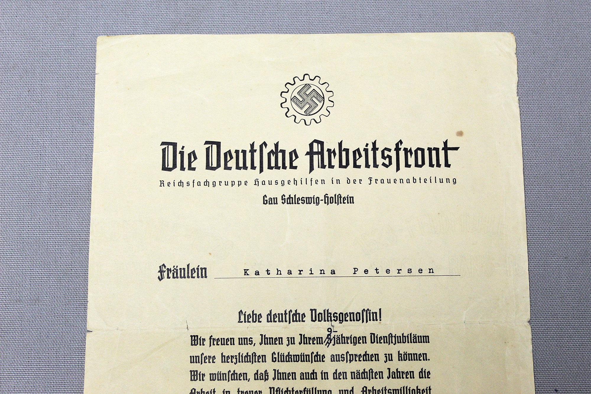 WW2 German DAF Document . GD898 - Time Traveler Militaria