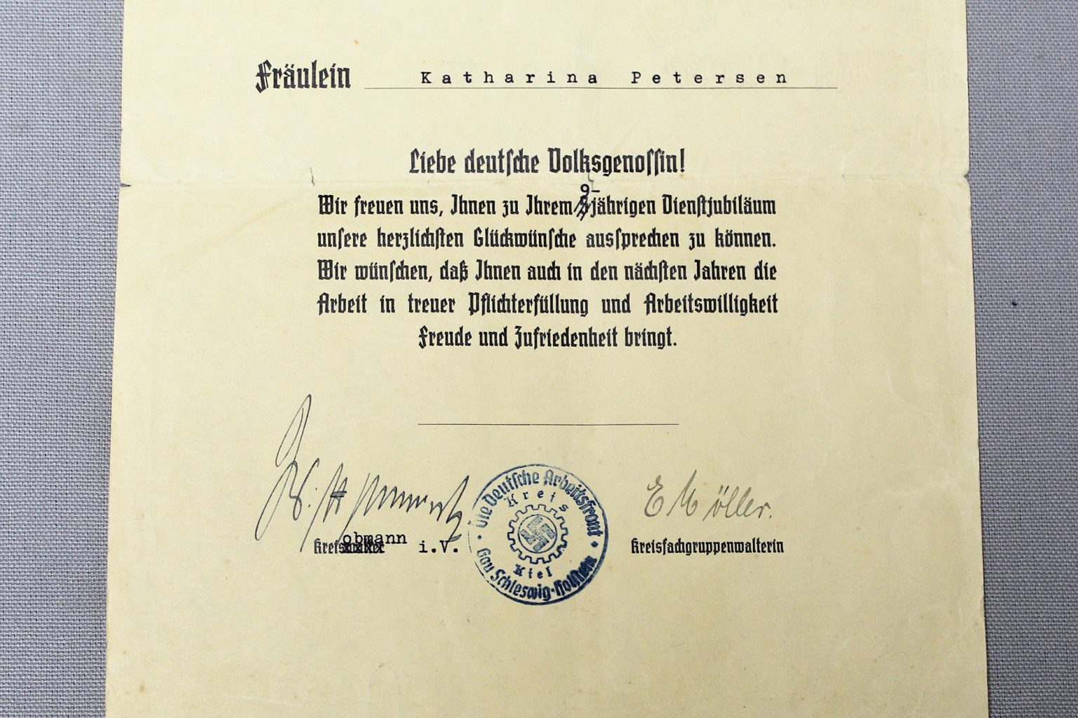 WW2 German DAF Document . GD898 - Time Traveler Militaria