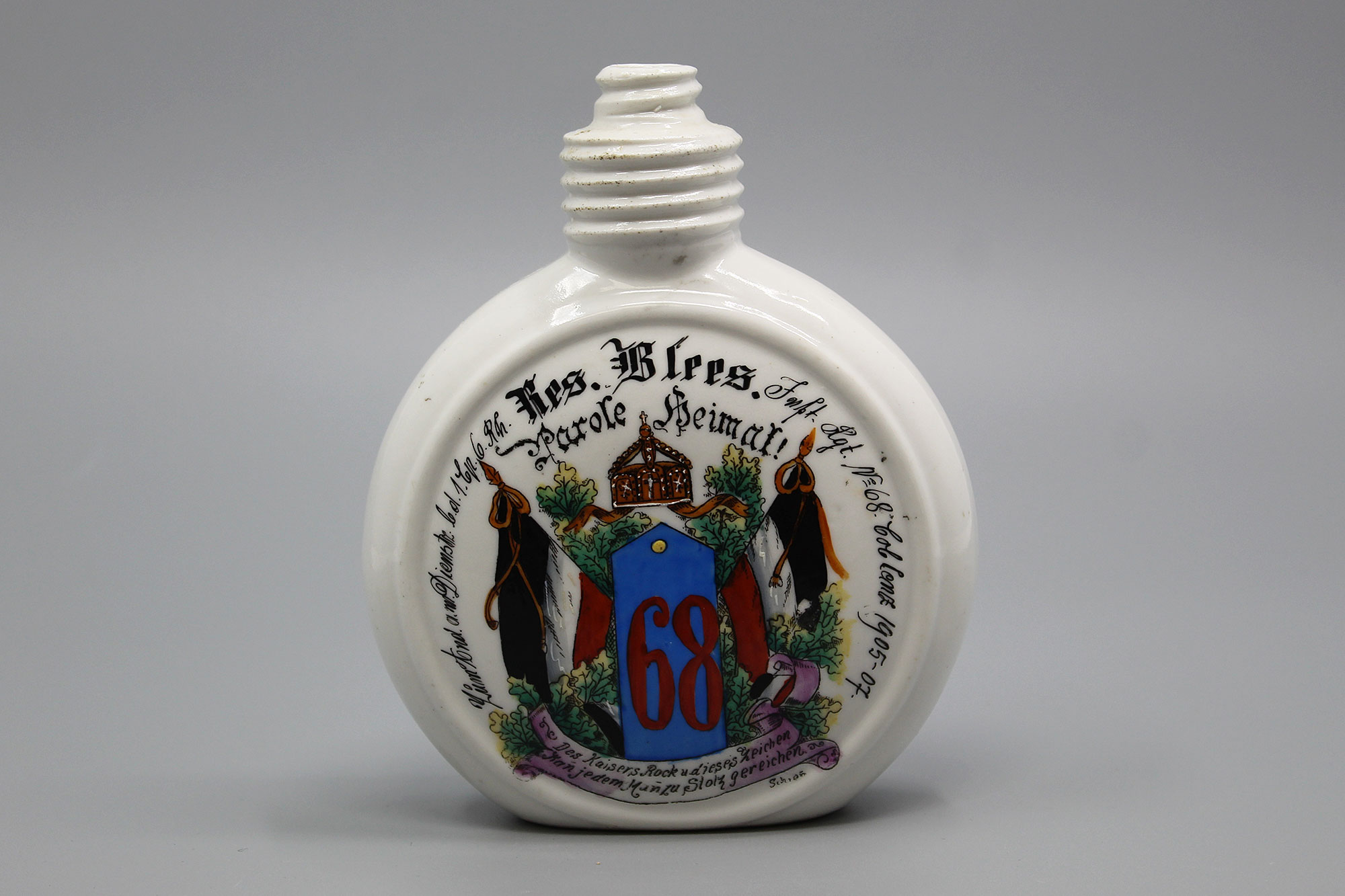 Imperial German 68th Regiment Flask . IMM120 - Time Traveler Militaria