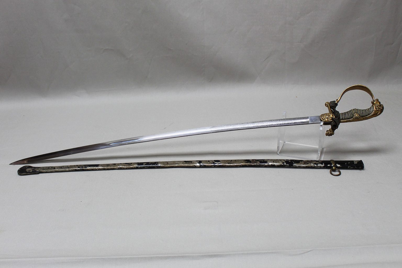 Imperial German Artillery Lion Head Sword - Triple Engraved Blade ...