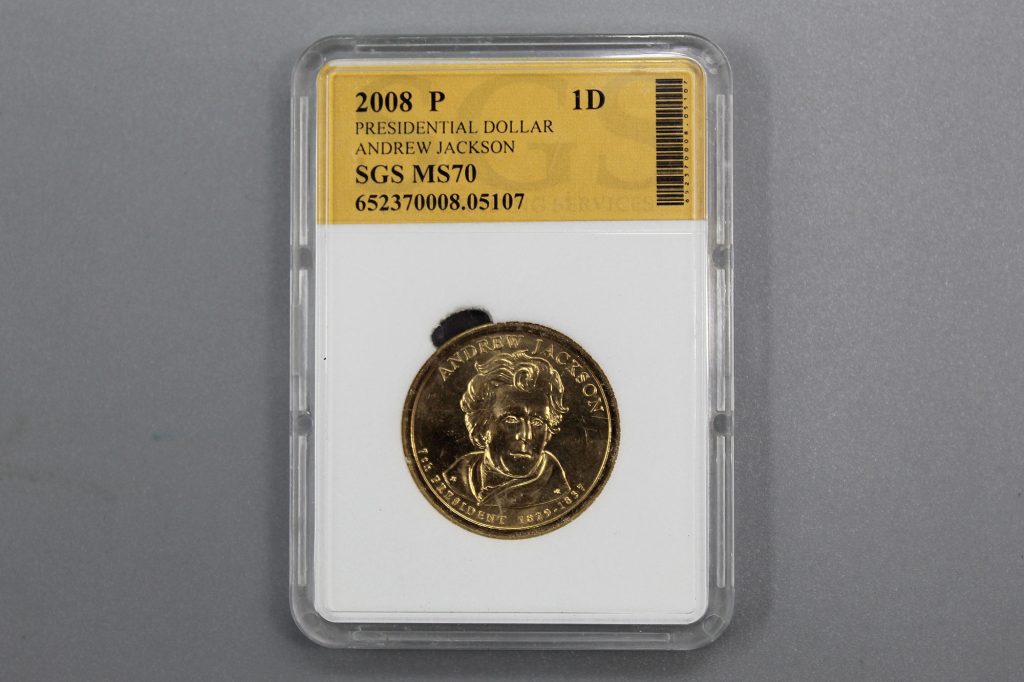2008-P Presidential Andrew Jackson Dollar Coin - SGS MS70 . COIN306 ...