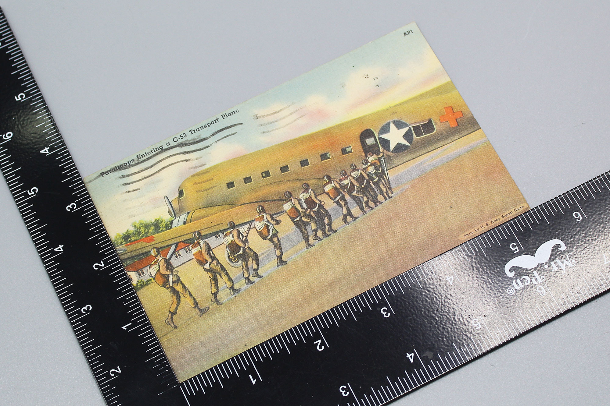 US Paratroops C-53 Transport Plane Postcard - Mailed March 1944 ...