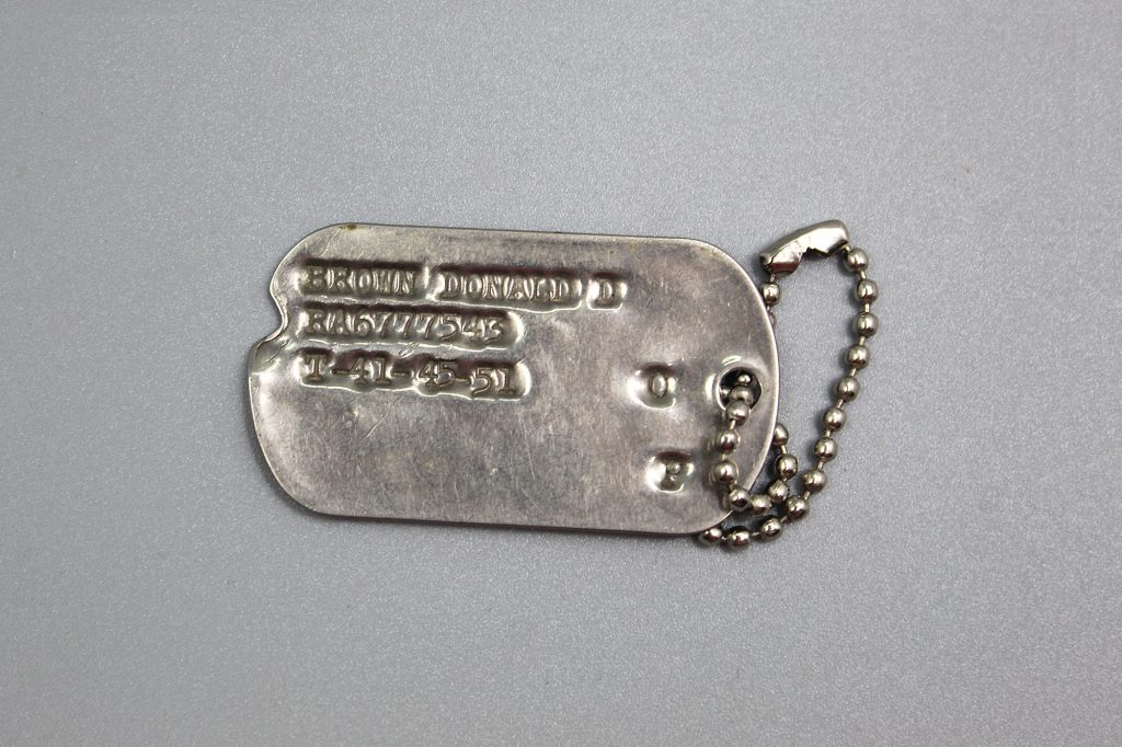 US Army Single ID Tag - T-41-45-51 . FLU3486 - Time Traveler Militaria