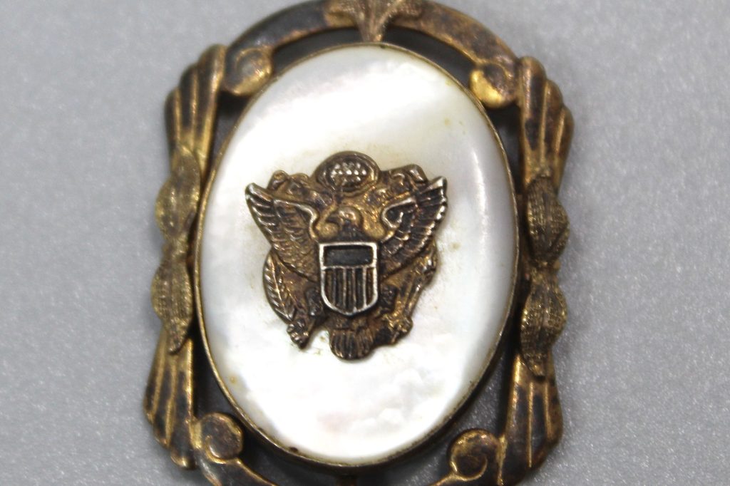 US WW2 Army Sweetheart Locket Pendant w/Picture - 1/20 10k on Sterling ...