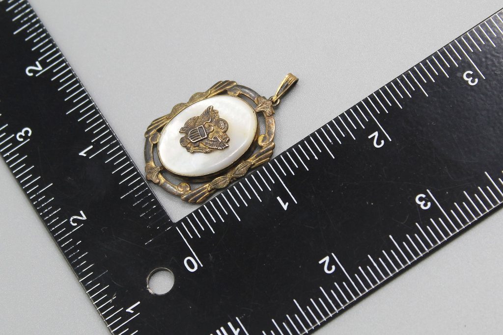 US WW2 Army Sweetheart Locket Pendant w/Picture - 1/20 10k on Sterling ...