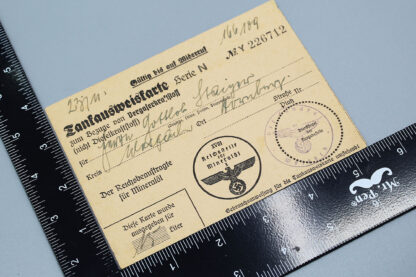 WW2 German Ration Card . GD271 - Time Traveler Militaria