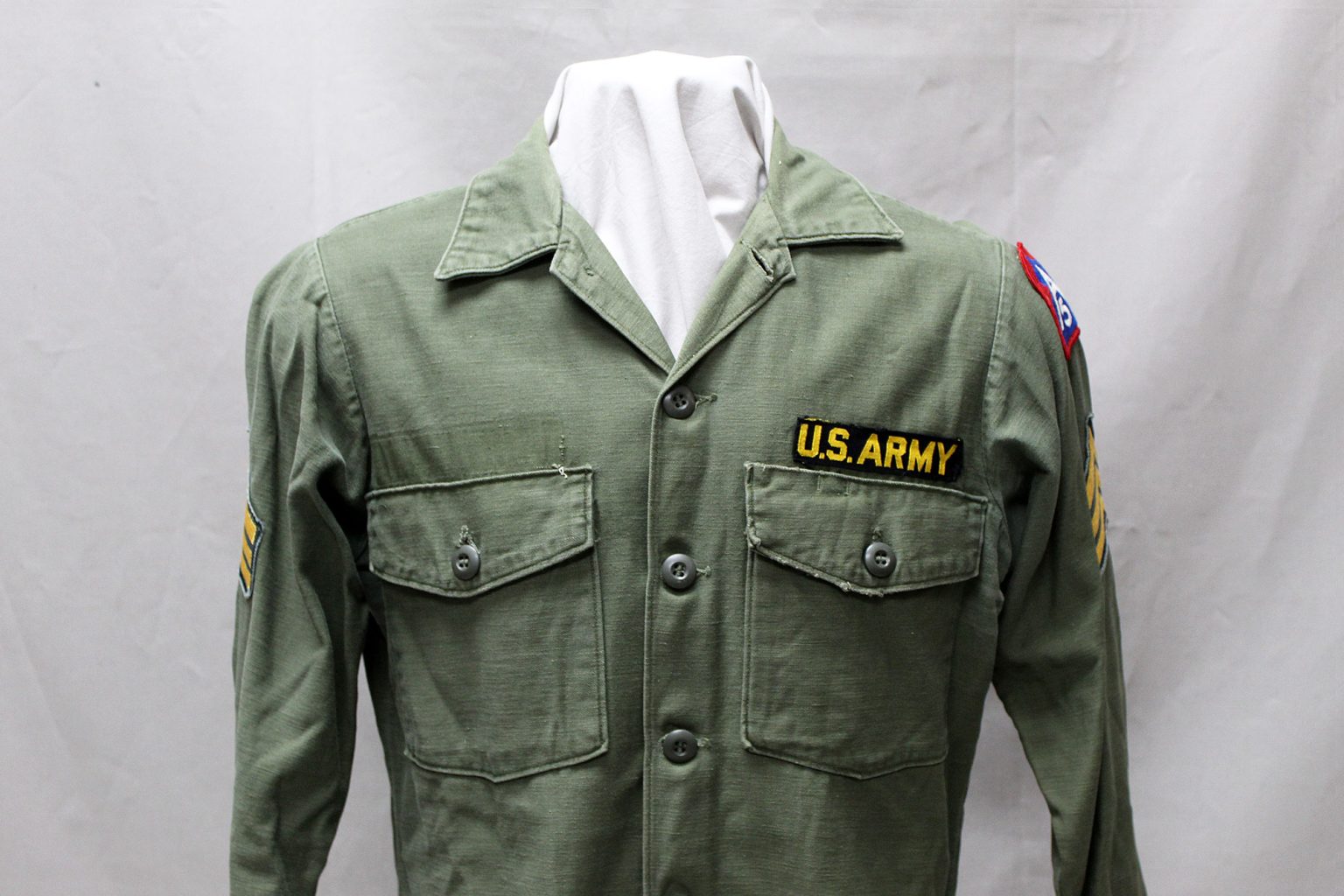 US Army Utility Shirt OG-107 - 5th Army 14 1/2 x 31 - UA1083 - Time ...