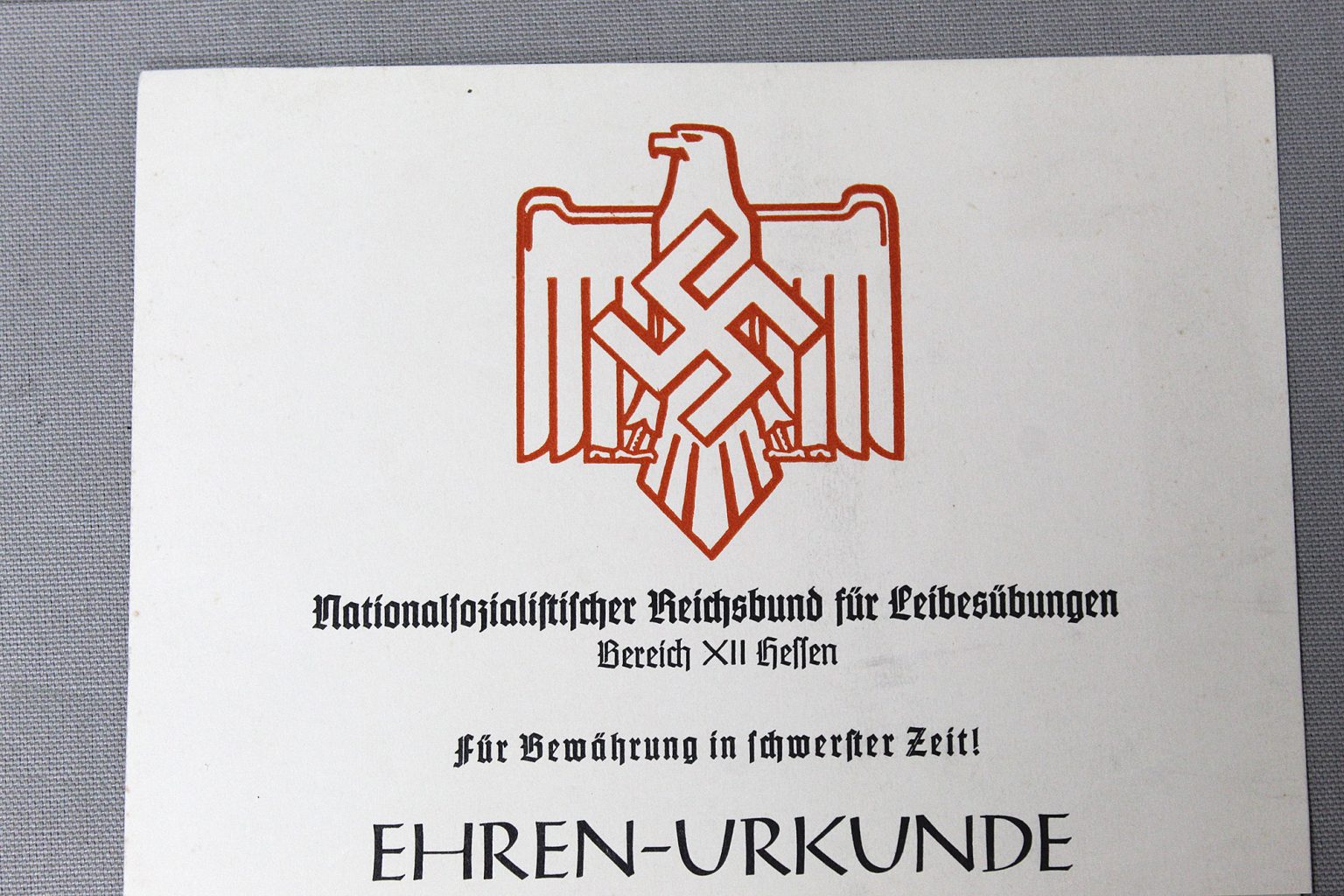 WW2 German Sports Document 1940 . GD3039 - Time Traveler Militaria