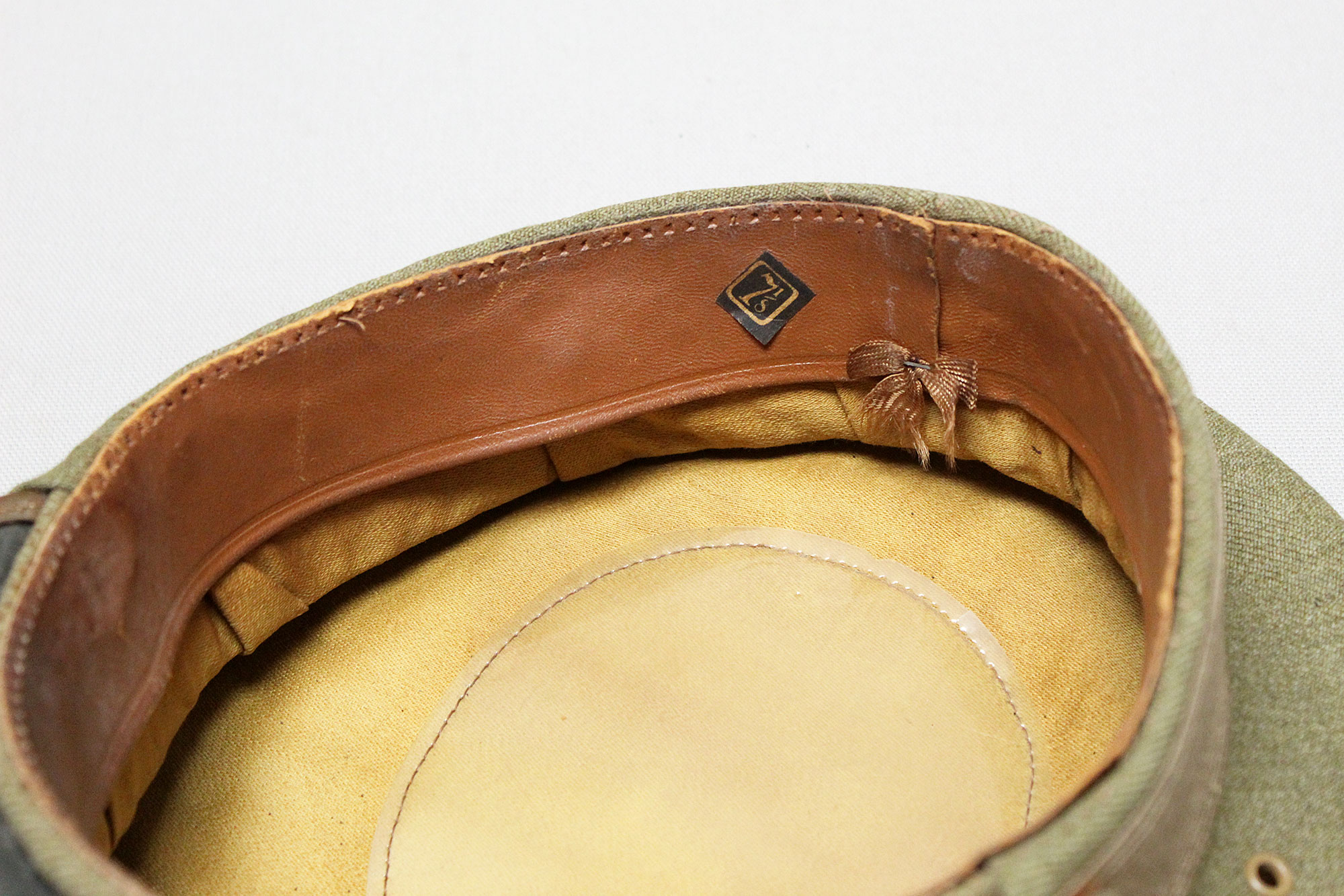 US Army Officer Visor Cap WW2 - 7 1/8 . HU410 - Time Traveler Militaria