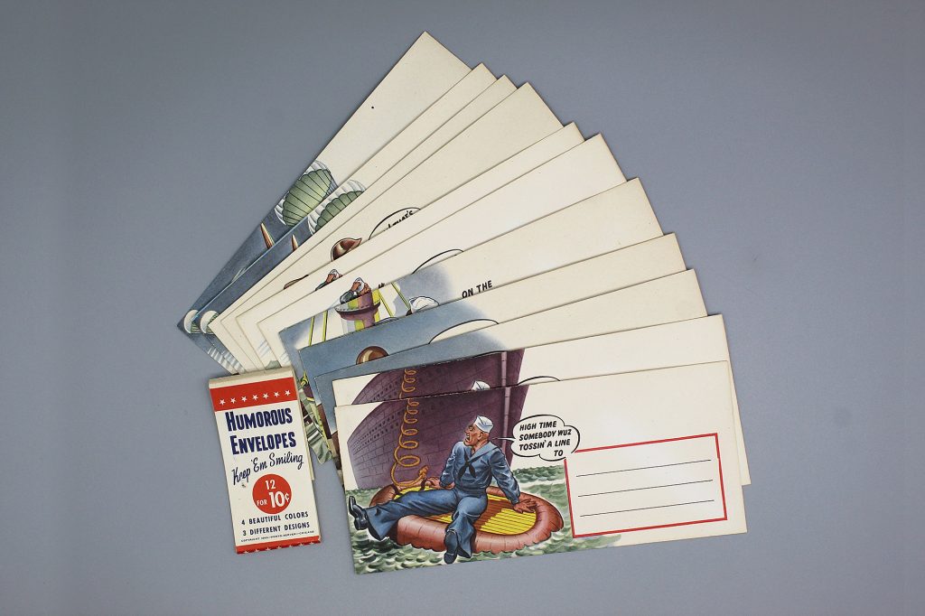 1943 Group of Military Humorous Envelope Set - 12 Envelopes . FLU3616 ...
