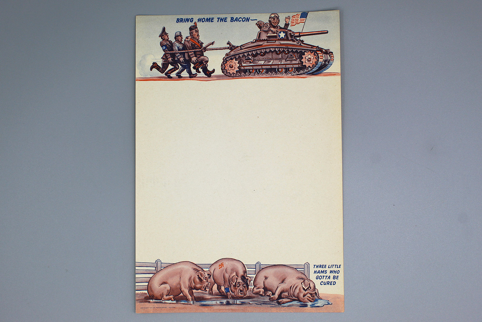US 1942 Military Themed Letterhead – Bring Home the Bacon . FLU3617 ...
