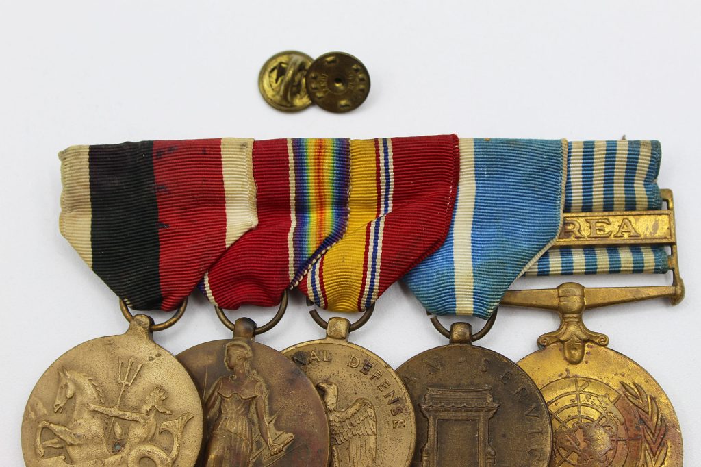 US Navy 5 Place Medal Bar - WW2-Korea . YMU4679 - Time Traveler Militaria