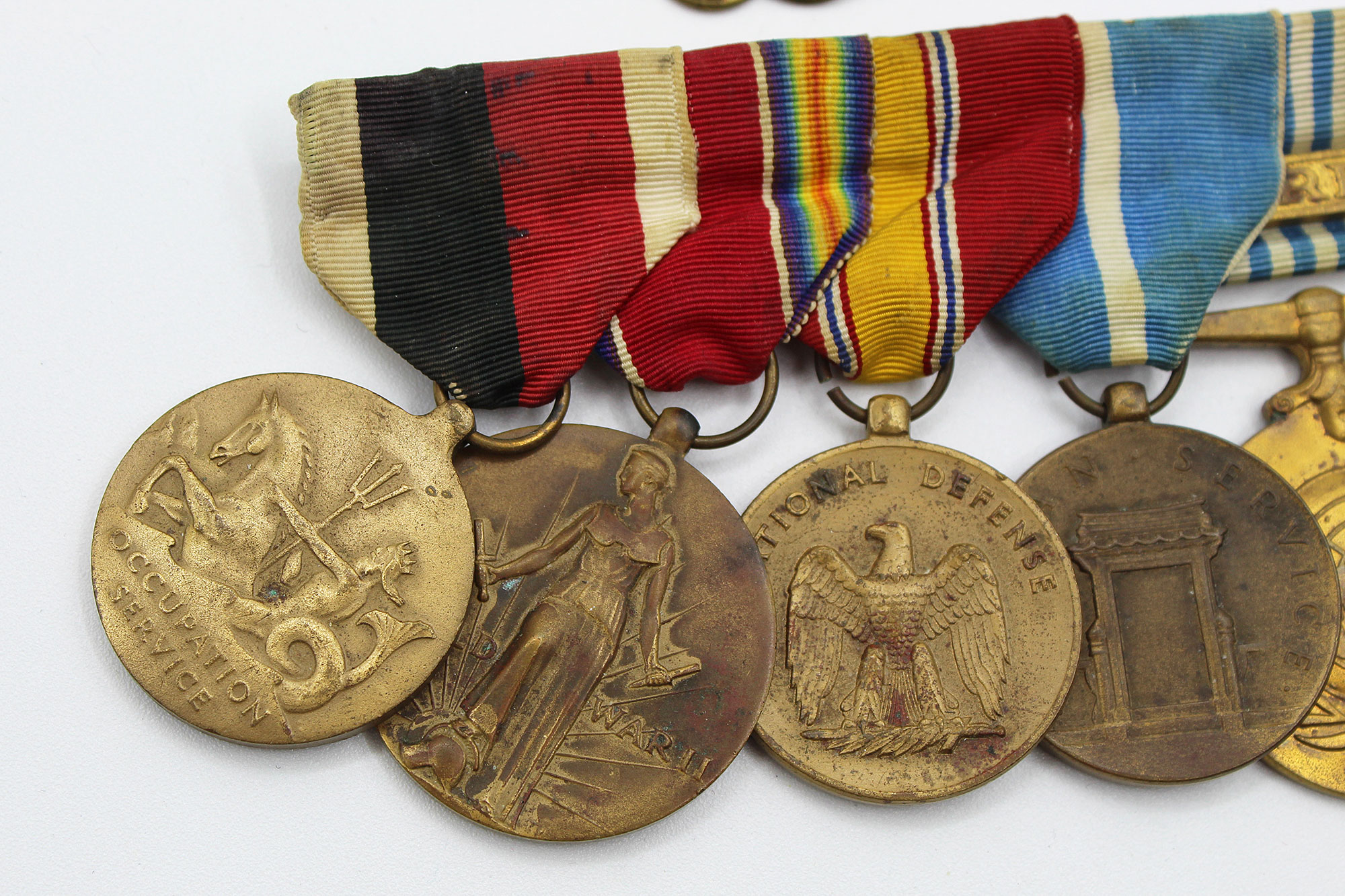 US Navy 5 Place Medal Bar - WW2-Korea . YMU4679 - Time Traveler Militaria