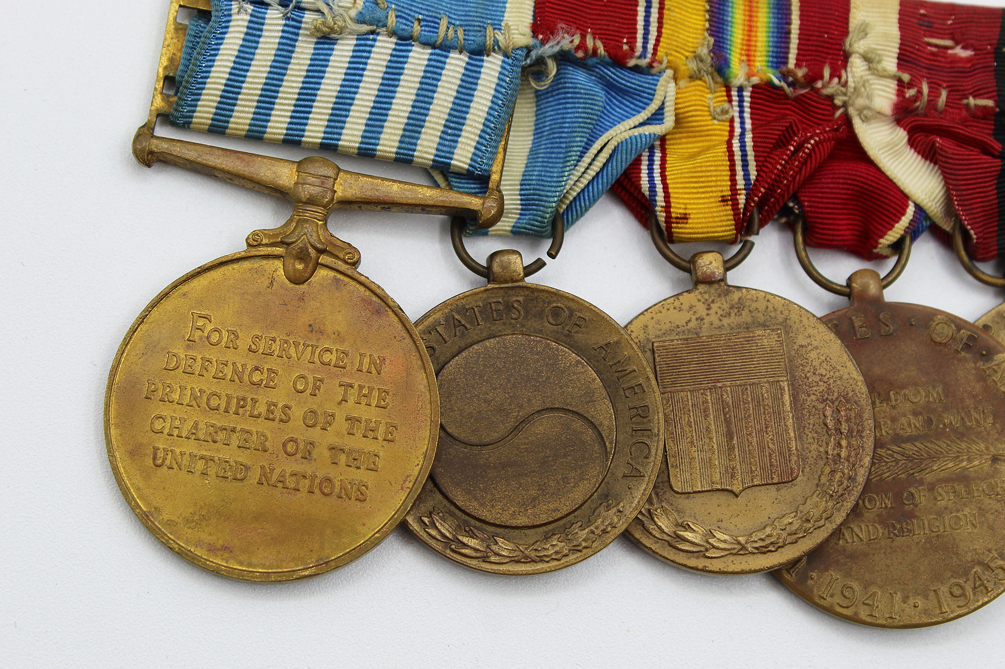 US Navy 5 Place Medal Bar - WW2-Korea . YMU4679 - Time Traveler Militaria