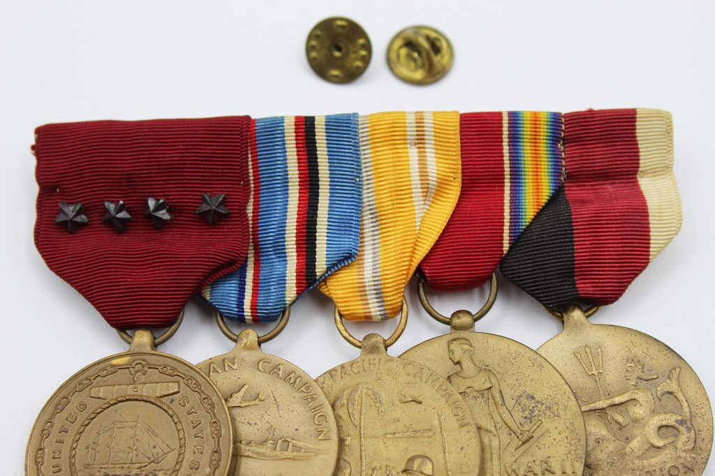 US Navy 5 Place Medal Bar - WW2 . YMU595 - Time Traveler Militaria