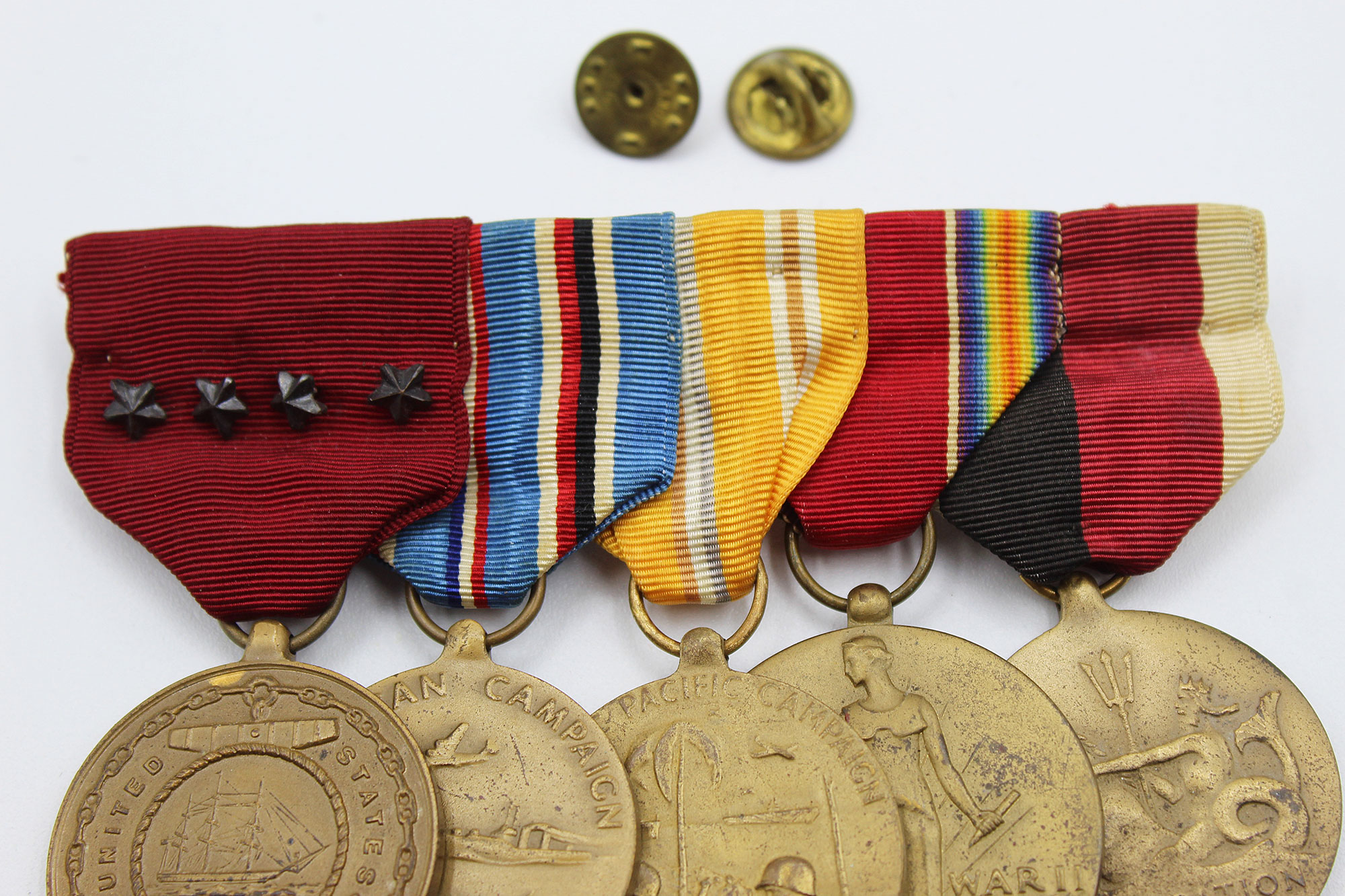 US Navy 5 Place Medal Bar - WW2 . YMU595 - Time Traveler Militaria