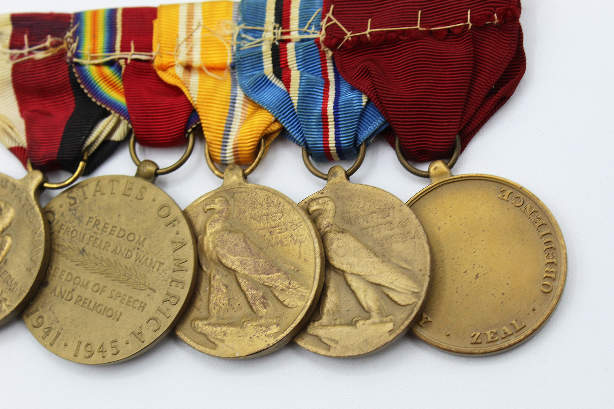 US Navy 5 Place Medal Bar - WW2 . YMU595 - Time Traveler Militaria