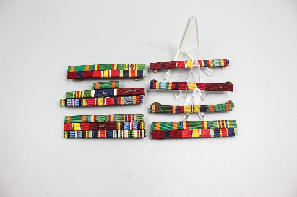 Group of US Military Ribbon Bars . FLU4684 - Time Traveler Militaria