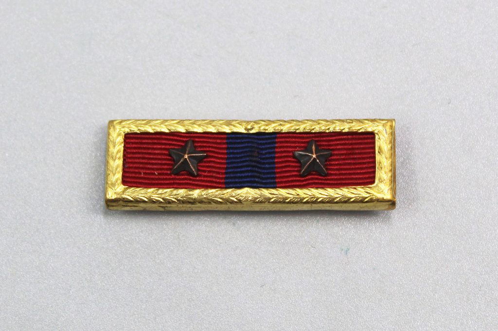 US Single Ribbon Bar with 2 stars . YMU4686 - Time Traveler Militaria