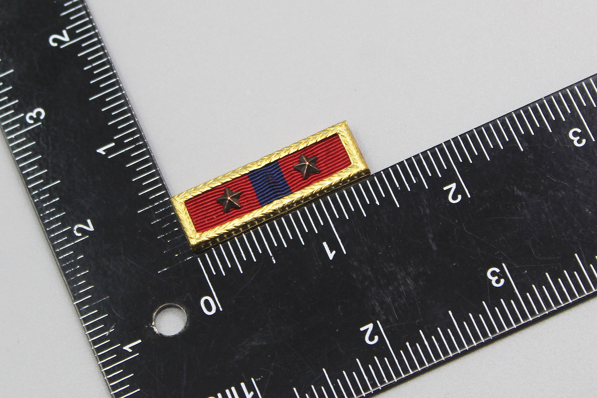 US Single Ribbon Bar with 2 stars . YMU4686 - Time Traveler Militaria