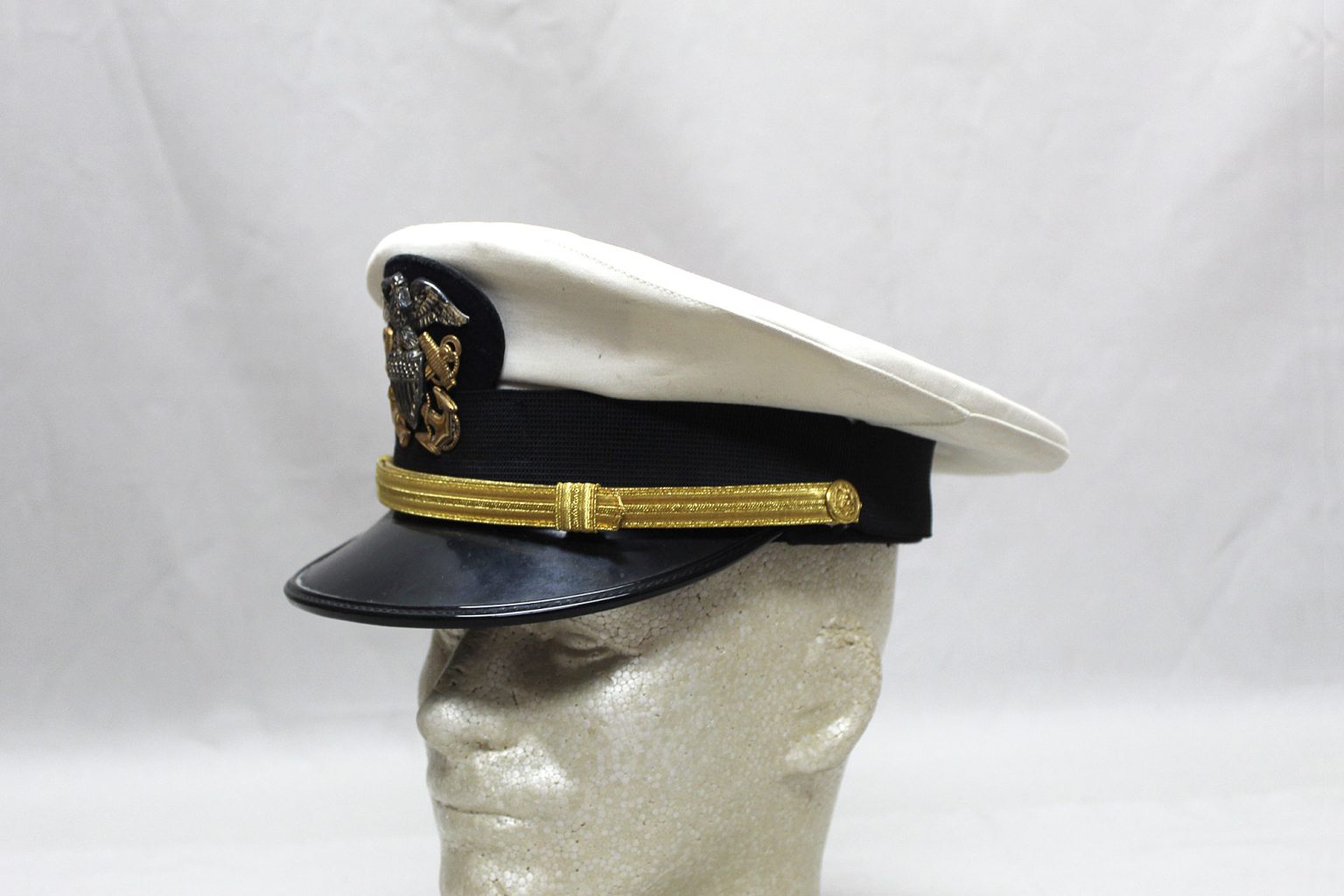 US Navy Officer's Visor Cap - Size 7 - 1976 . HU1134 - Time Traveler ...