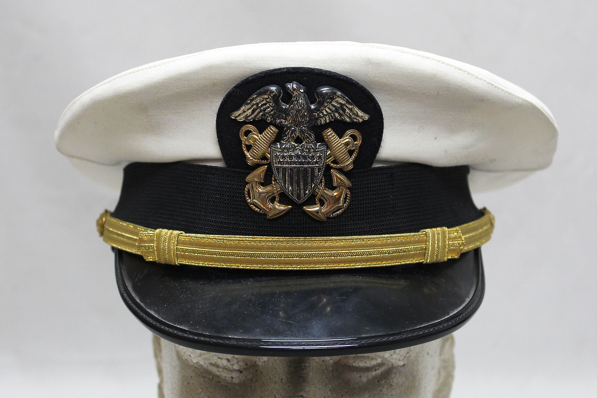 US Navy Officer's Visor Cap - Size 7 - 1976 . HU1134 - Time Traveler ...