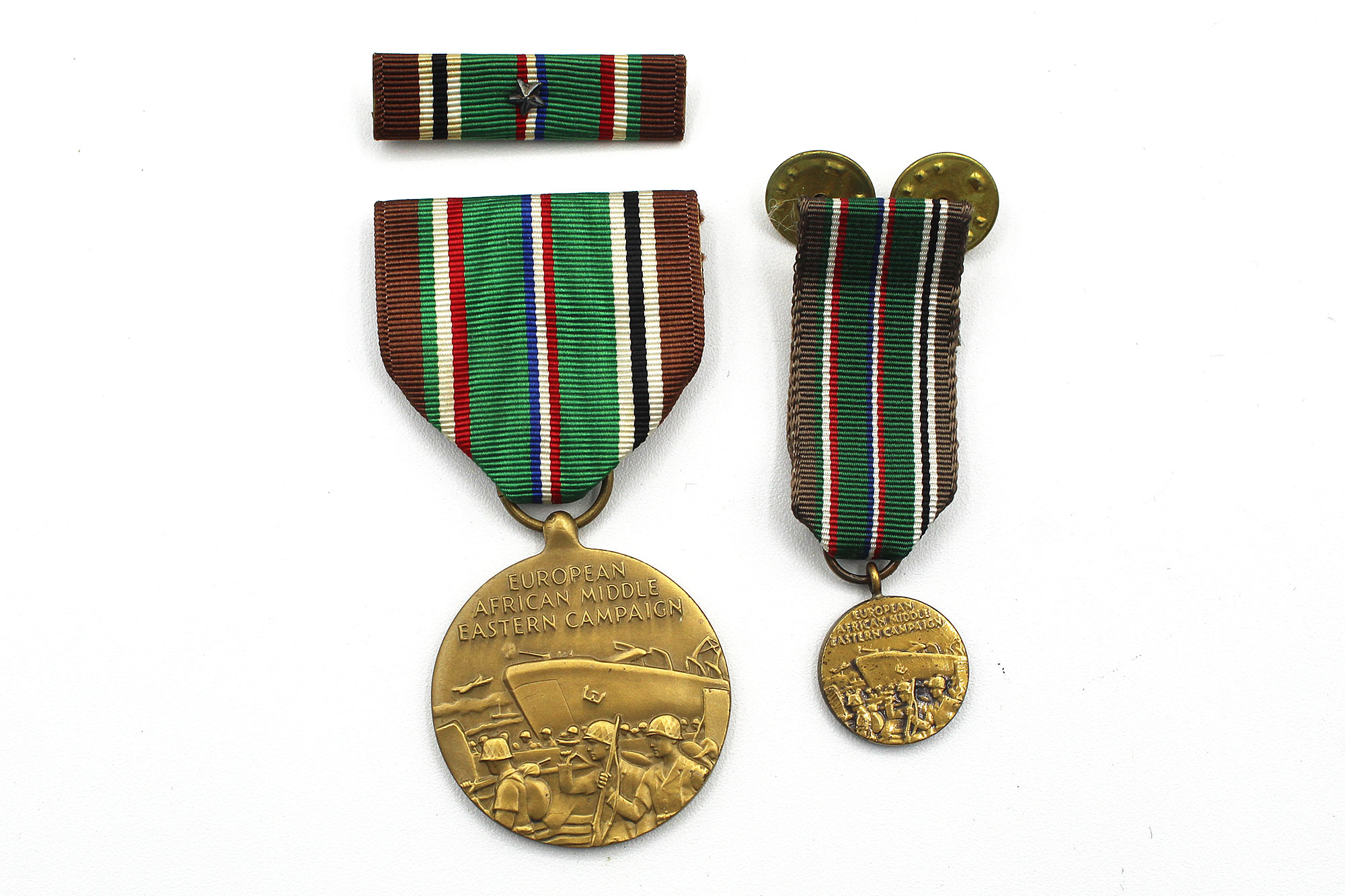 US EAME Medal w/Miniature Medal . YMU4696 - Time Traveler Militaria